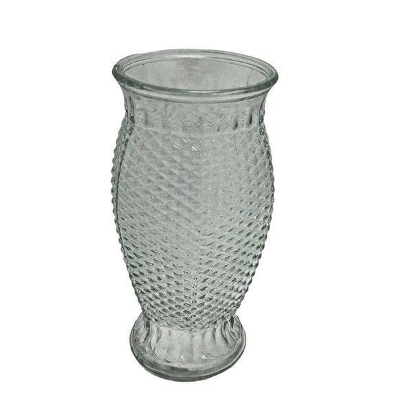 FTD | Accents | Ftd Glass Vase Diamond Cut Six Sided Pebbled 9 Inch ...
